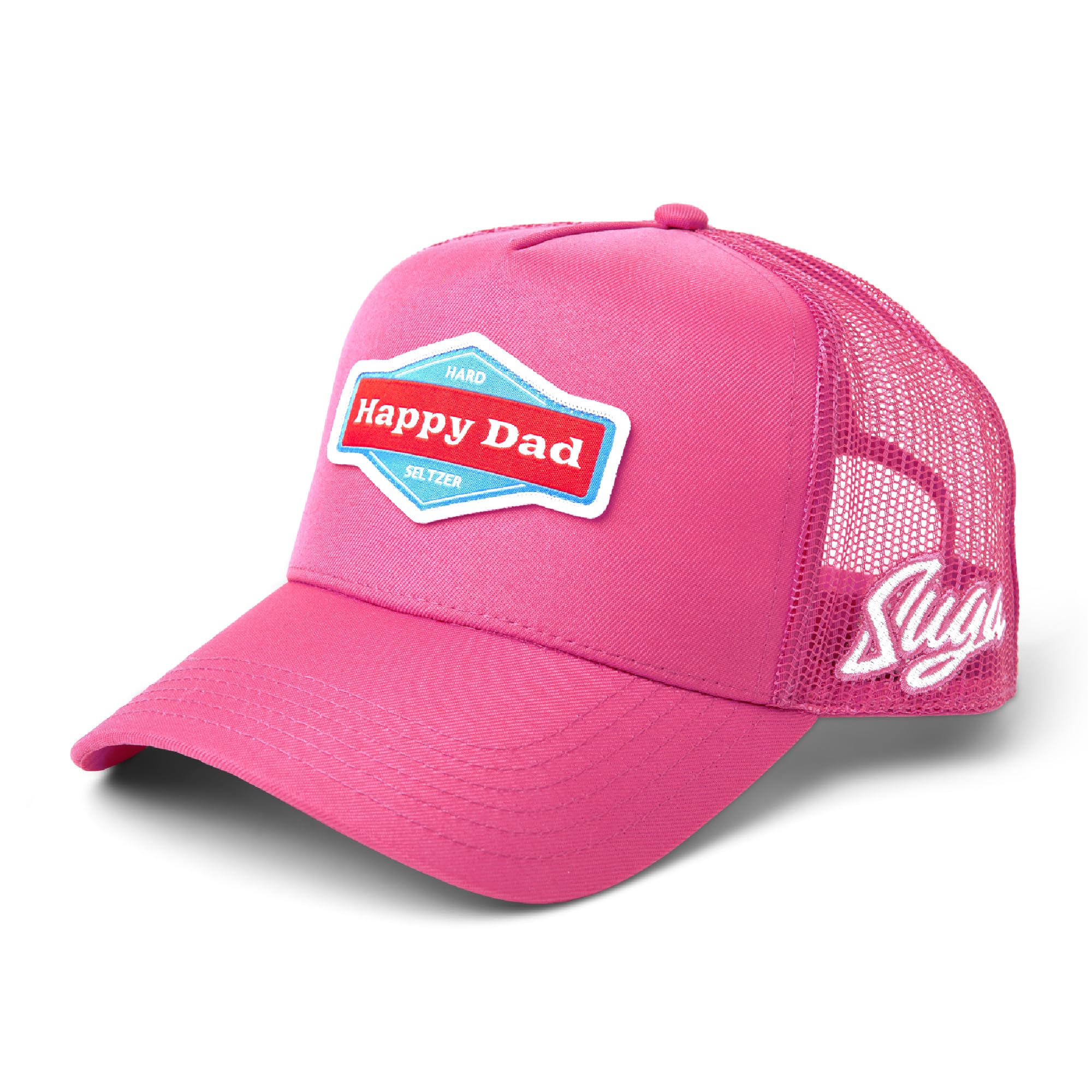 Suga Sean O'Malley x Happy Dad Trucker Hat Pink, Trendy Mens Hats with ...