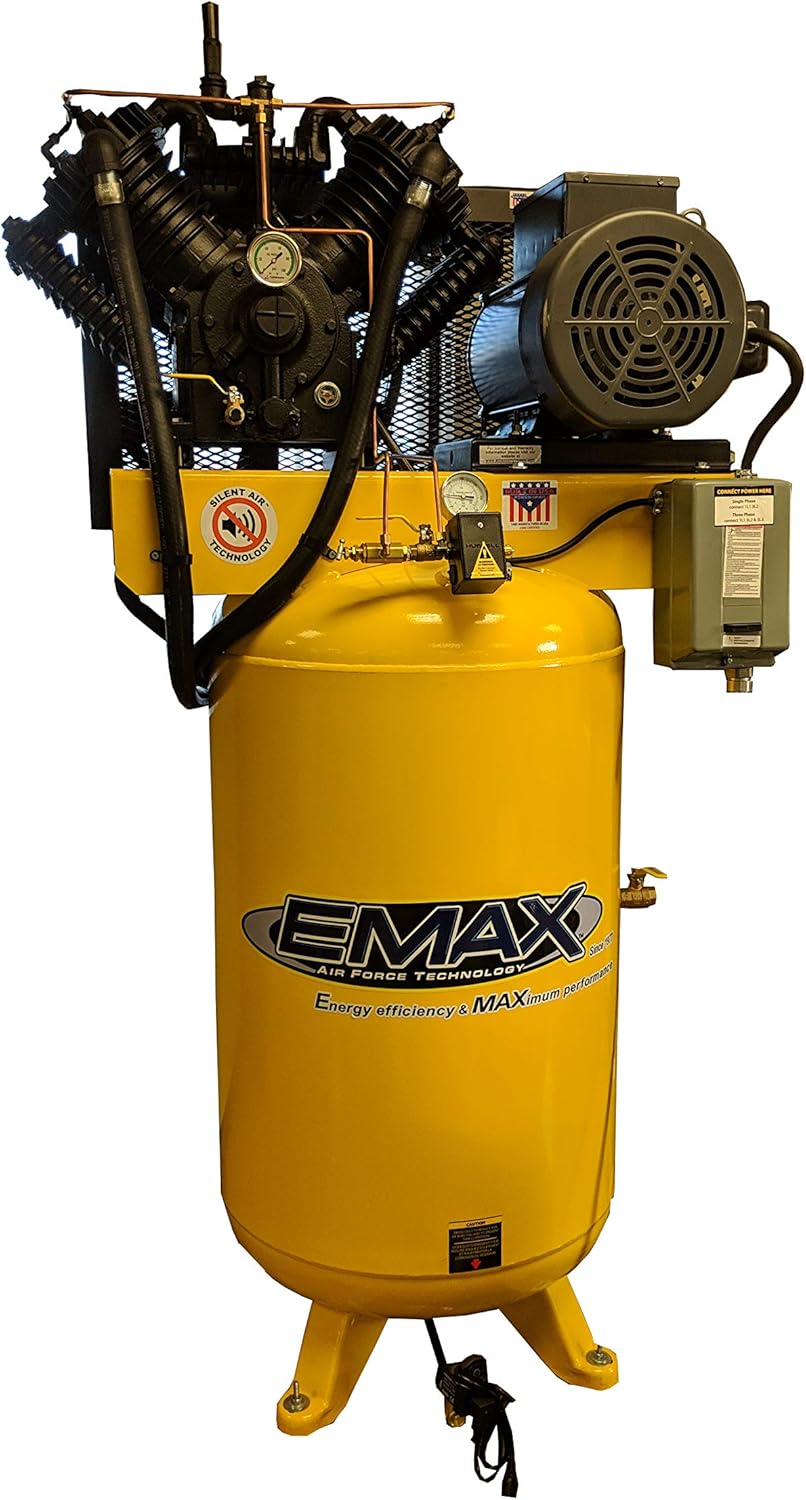 Amazon.com: 7.5Hp V4 Single Phase 80 gallon Vertical Air Compressor ...