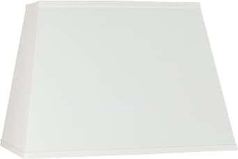 Ivory Linen Large Rectangular Lamp Shade 14" Wide x 6" Deep at Top and ...