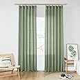 Amazon.com: Lehome Sage Green Curtains 96 Inches Long for Living Room 2 Panels Back Tab Rod ...
