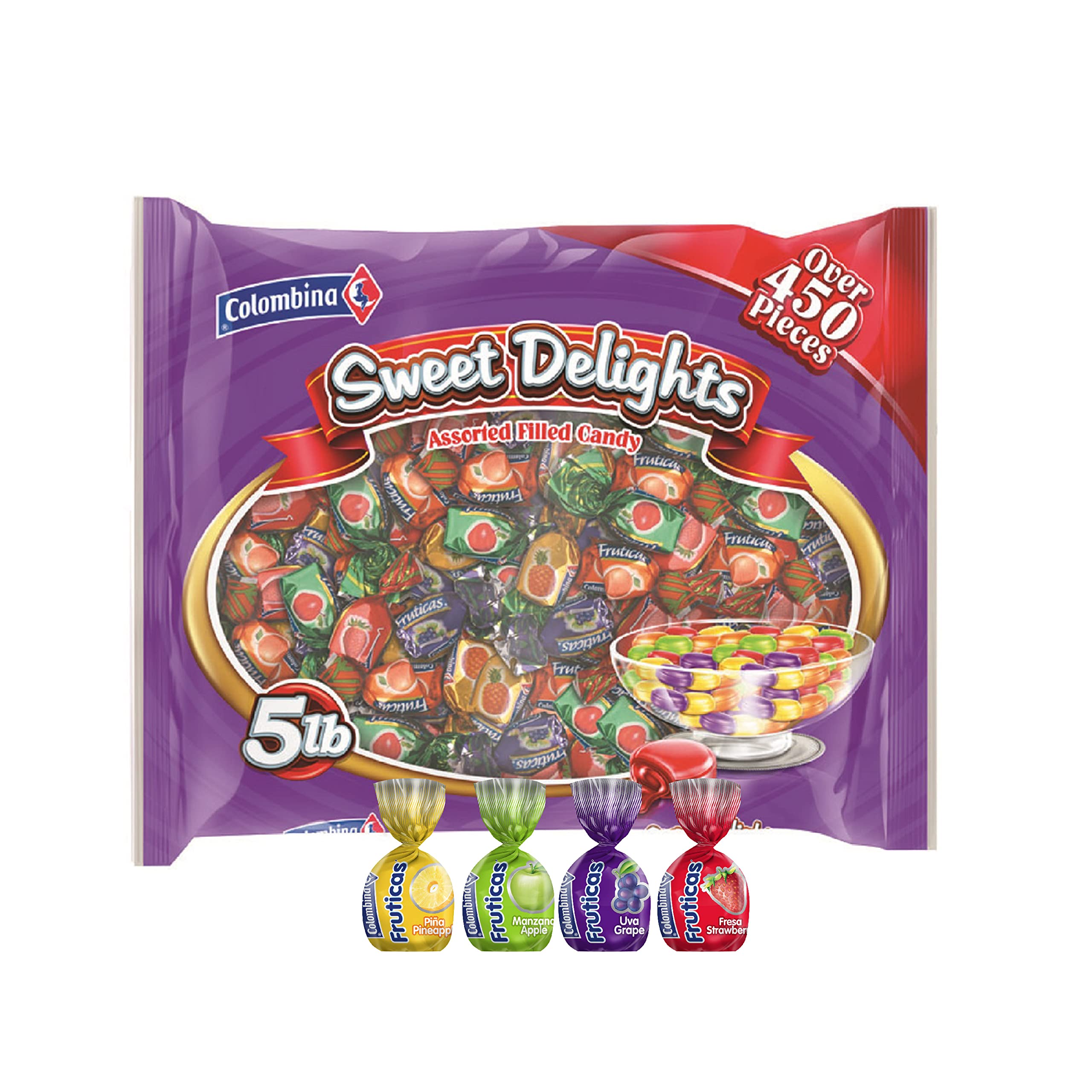 Mua Colombina Sweet Delights Assorted Fruit Hard Candy Mix - Bulk 450 ...