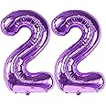 Amazon.com: KatchOn, 22 Balloon Number Purple - 40 Inch | 22 Number ...