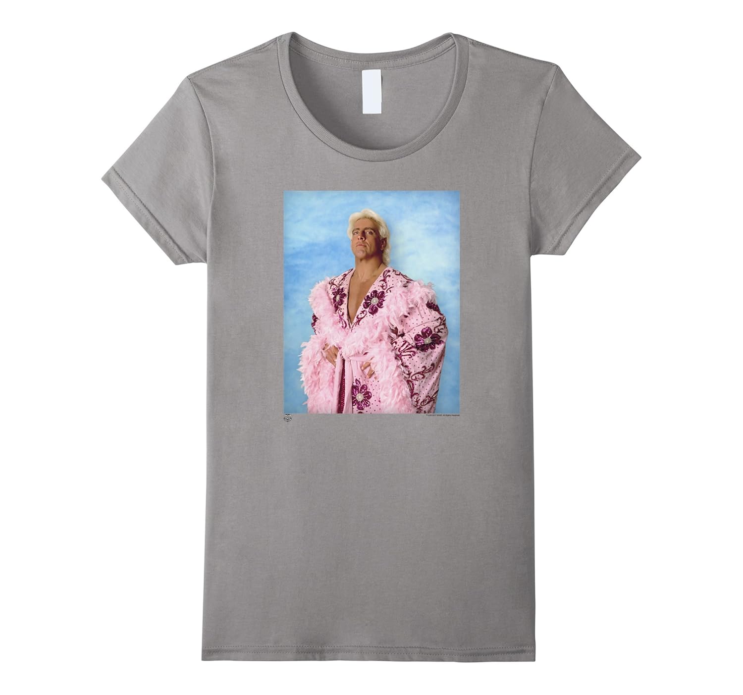 WWE Ric Flair Pink Robe Blue Background Photo-4LVS – 4loveshirt
