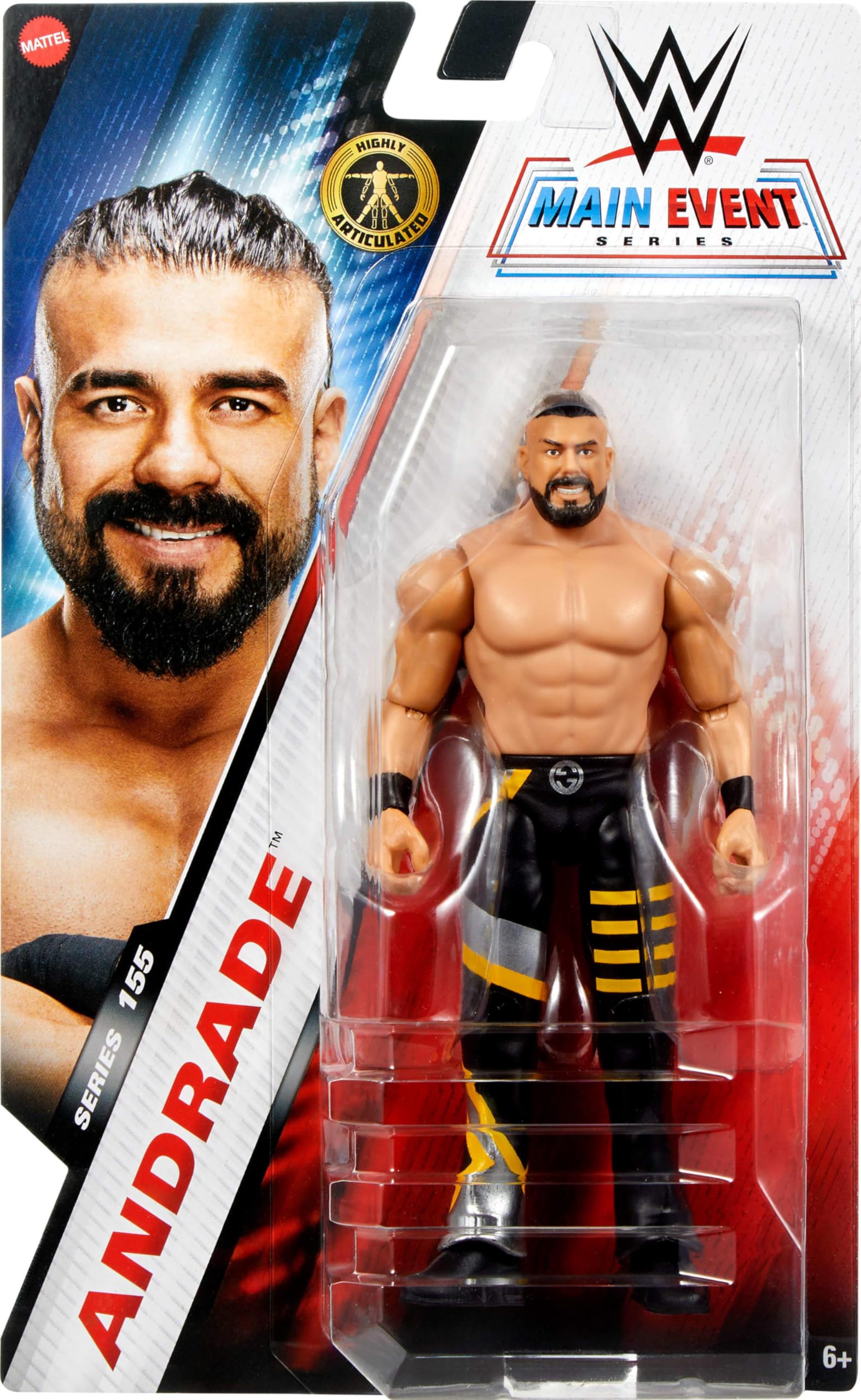Mattel WWE Andrade Action Figure, Main Event Series #155 6-inch ...