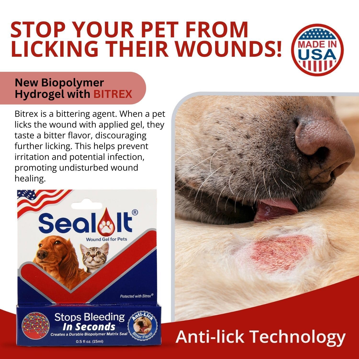 Mua Seal It® Dog Wound Care Gel | US-Made Wound Gel for Pets to Stop ...