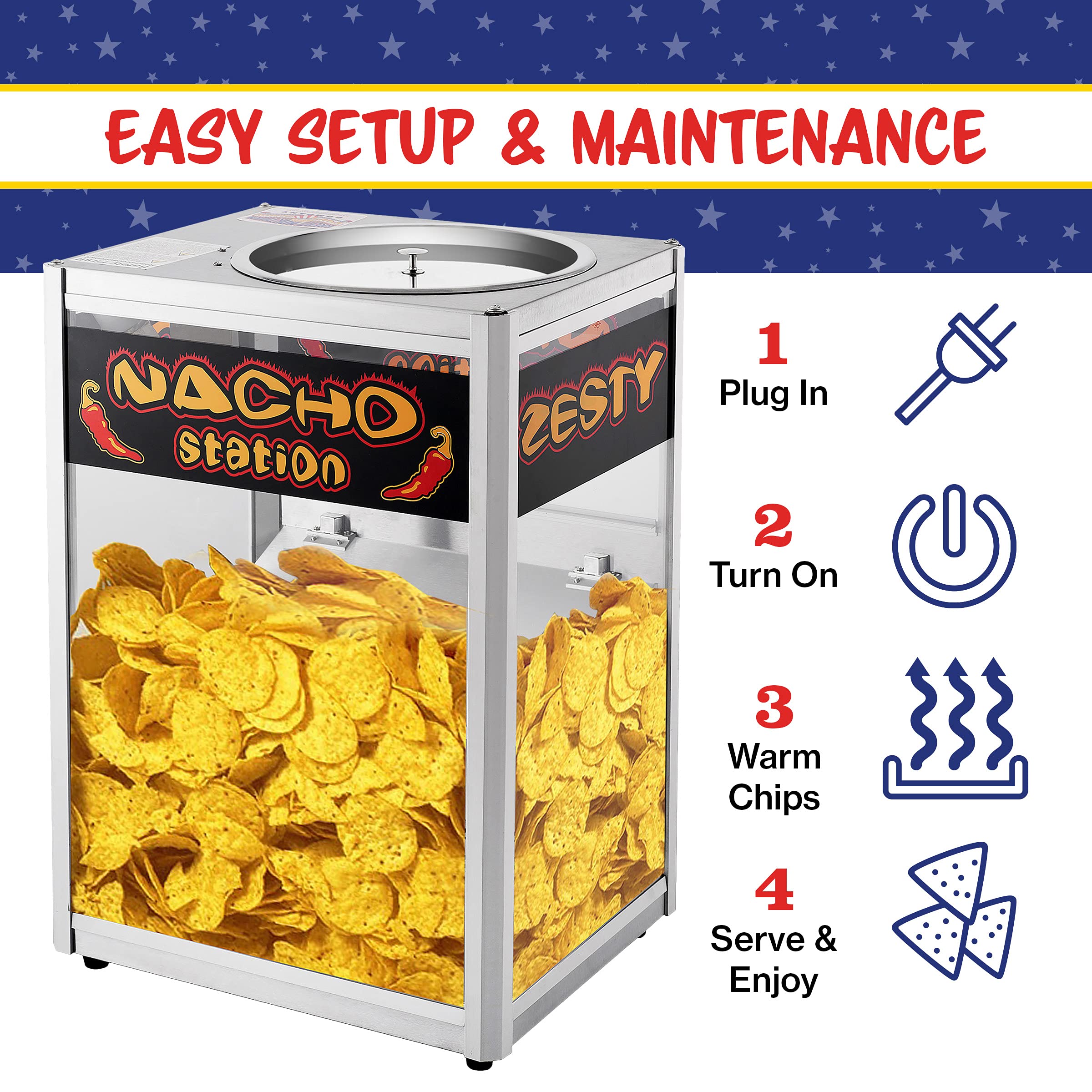 Nacho Machine Food Warmer - Steel Countertop Display Case And ...