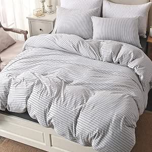 Amazon.com: PURE ERA Duvet Cover Set Jersey Knit Cotton 1 Comforter ...