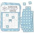 Amazon.com: Big Dot of Happiness Winter Wonderland - Bingo Cards and ...