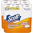 Amazon.com: Scott ComfortPlus Toilet Paper, 36 Double Rolls, 231 Sheets per Roll, Septic-Safe, 1 ...
