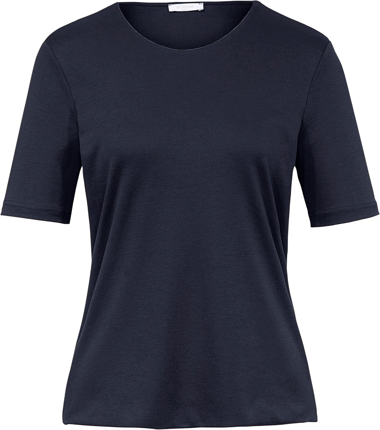 Damen - Rundhals-Shirt aus 100% Baumwolle von Efixelle, blau, Damen ...