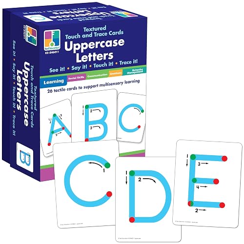 Key Education Textured Touch and Trace Alphabet Flash Cards, 26 ...
