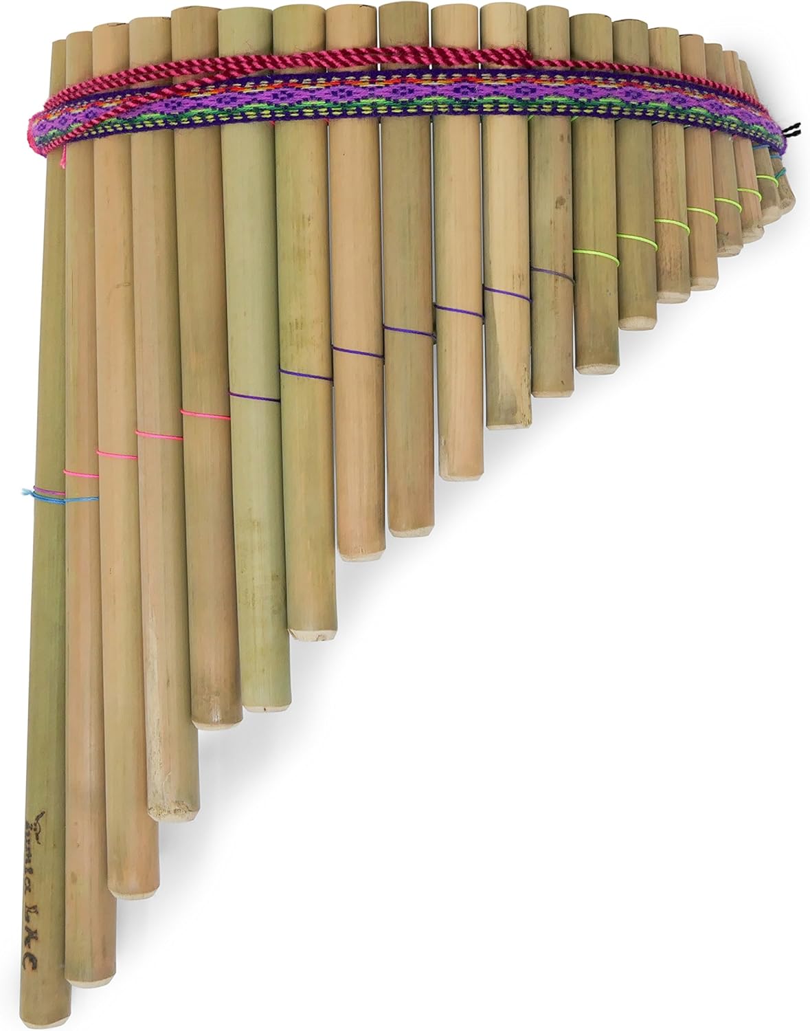 Panpipe – curved 20 pipes, rondador – Fair Trade from Ecuador – BigaMart