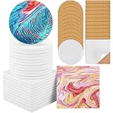 Amazon.com: Ceramic Tiles for Crafts Coasters Kit, 12 Ceramic White ...
