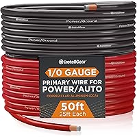 WINDYNATION 2 AWG 2 Gauge Red and Black Welding Lead & Car Battery ...