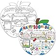 Amazon.com: Hedeey Happy 100th Day of School Coloring Posters 100 Days ...