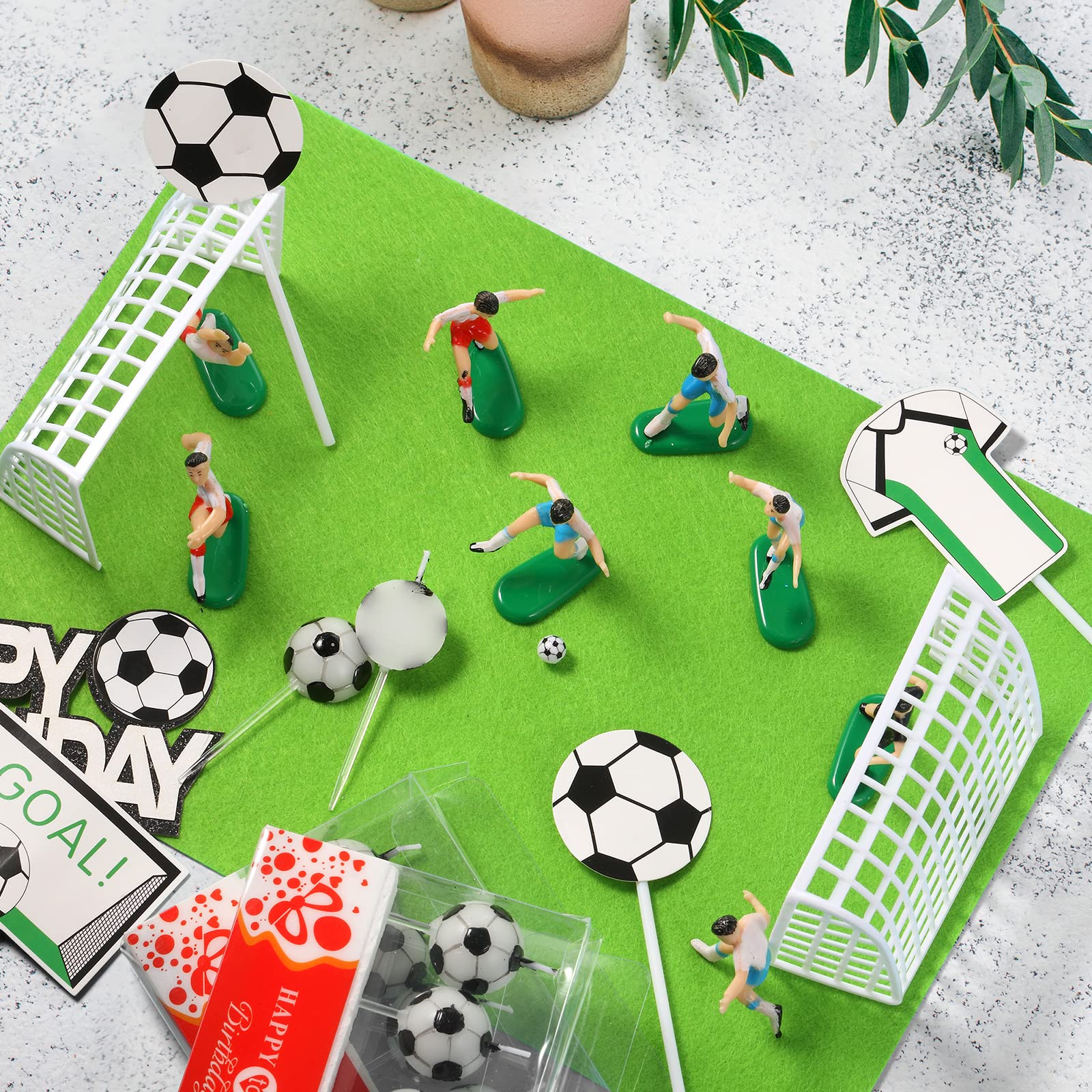 Mua 24 Pieces Soccer Cake Topper Decorations Soccer Happy Birthday Cake ...