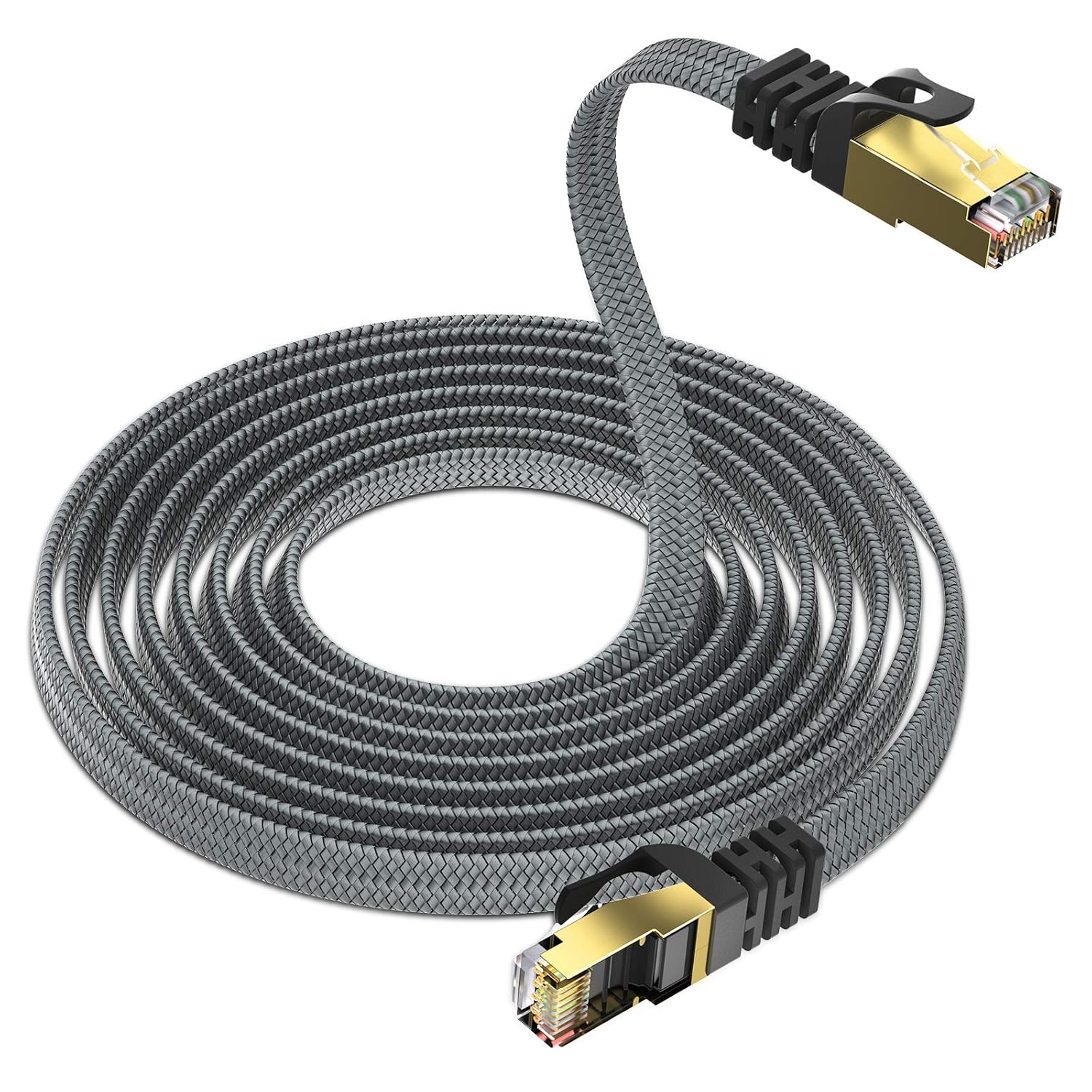 Cat8 Ethernet Cable 2m/6ft, Yurnero flat 40Gbps 2000Mhz gigabit High ...