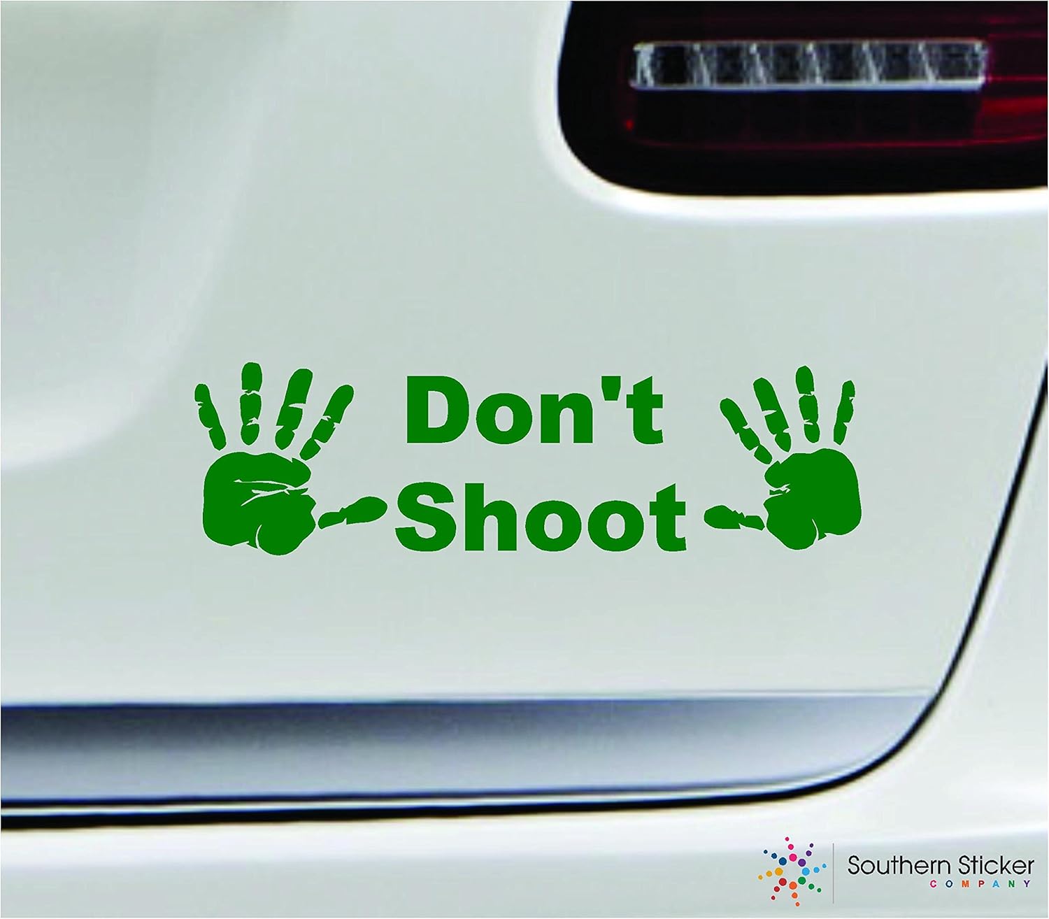 Amazon.com: Hands up Don't Shoot 7x2 Green Humor Funny Joke Crude ...