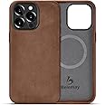 Amazon.com: Belemay Compatible with iPhone 15 Pro Max Leather Case Magsafe-Top Grain Vintage ...