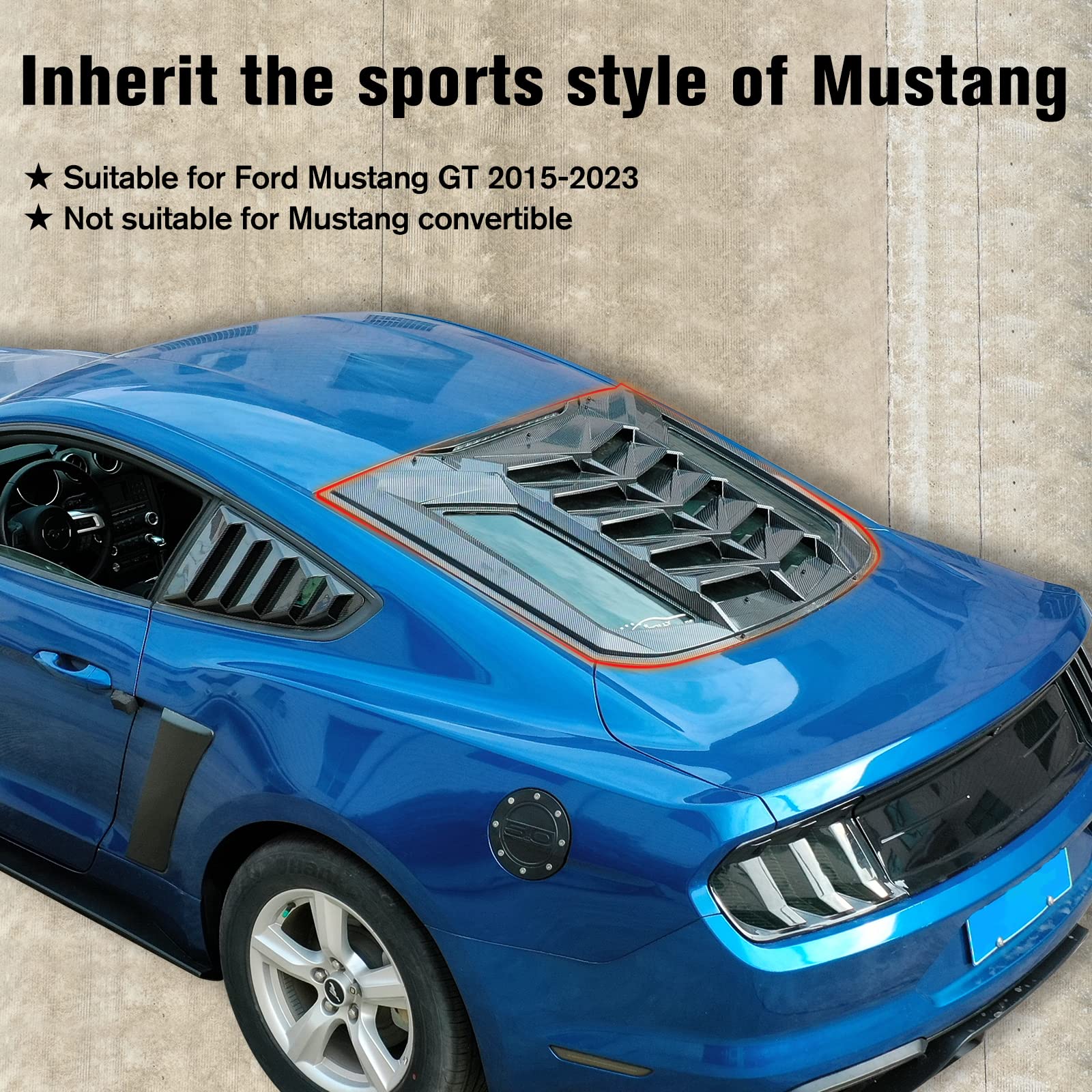 Mua LitMiRaCle Rear Window Louvers Carbon Fiber Rear Windshield Sun ...