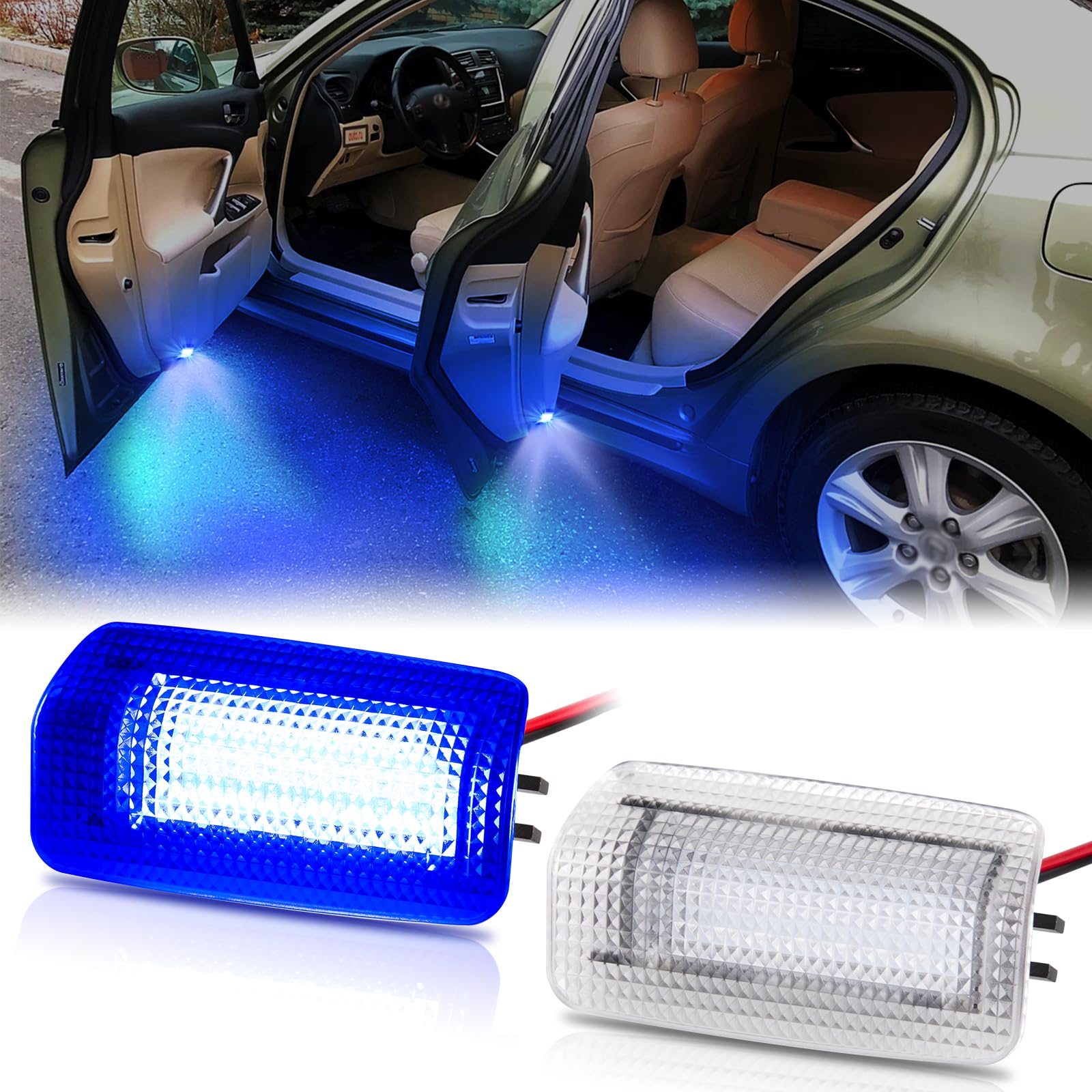 Mua Blue LED Side Door Courtesy Light 2PCS Welcome Courtesy Light Lamp ...