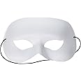 Amazon.com: Darice Quarter Face Mask, 6.5 by 4.25", White : Clothing ...