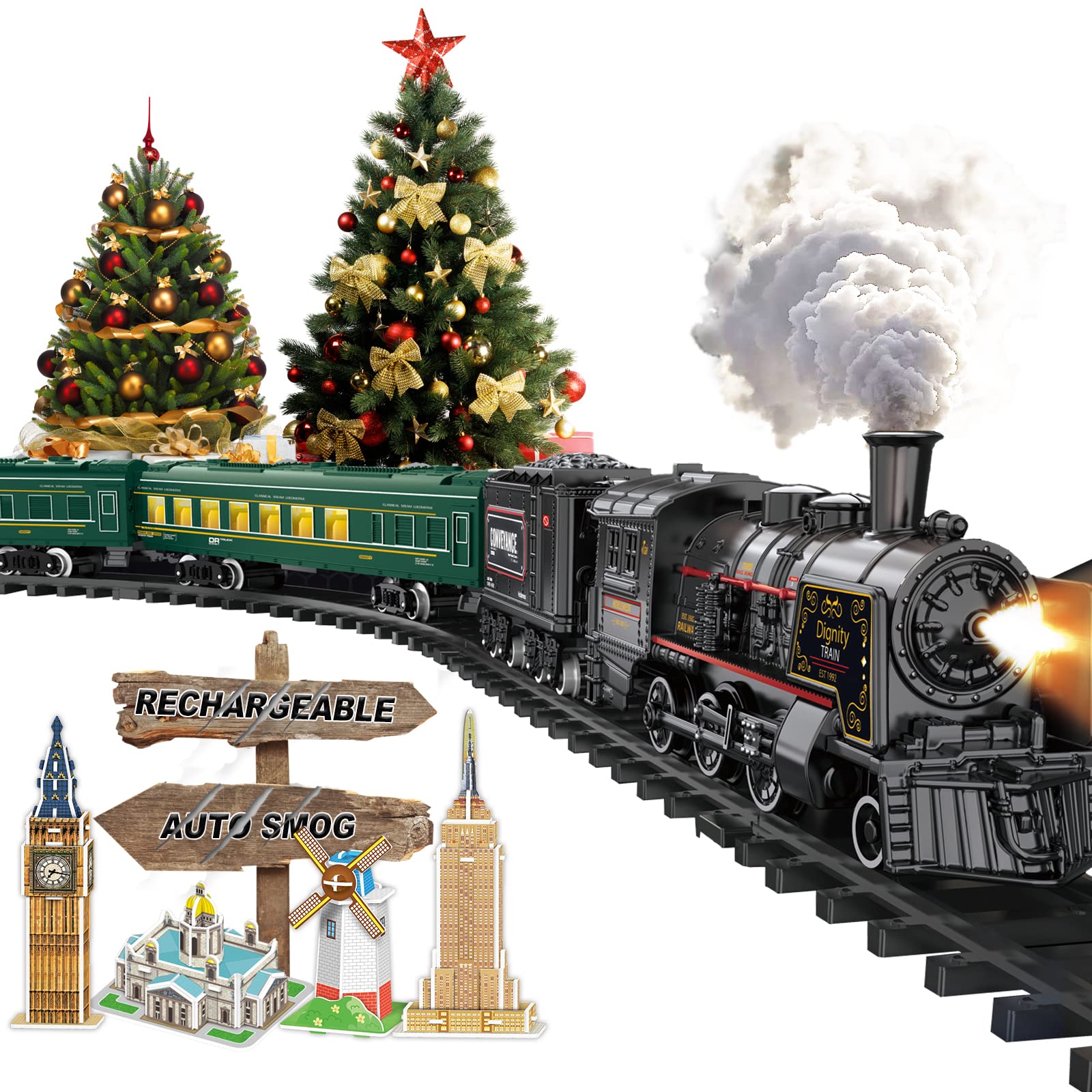 Electric Train Sets for Boys Girls Metal Alloy Christmas Trains Toys ...