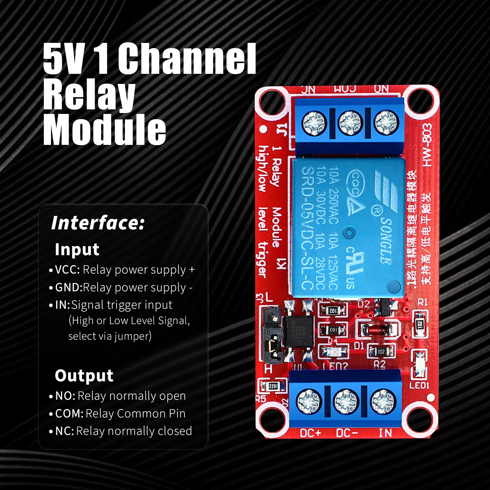 Mua Kigeli 24 Pcs 5v Relay Module One Channel Relay Switch with ...