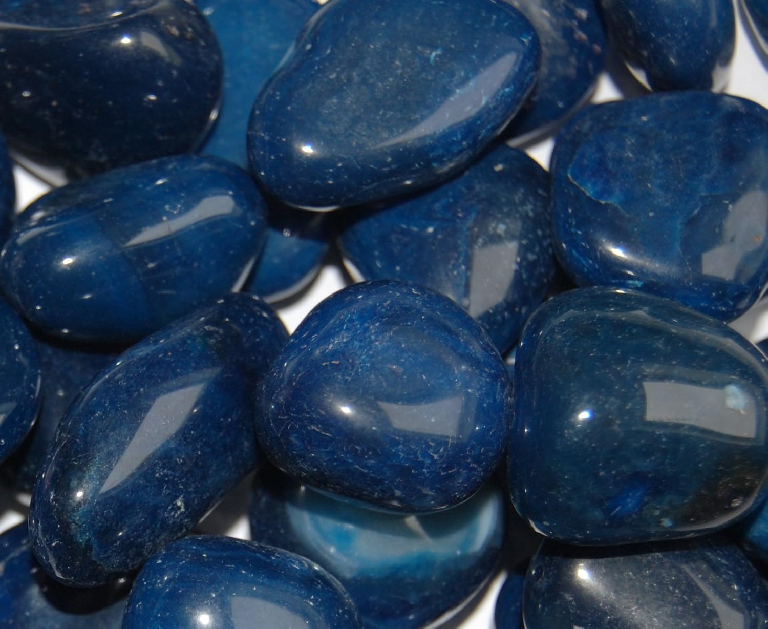 Amazon.de: Edelsteine, polierte Trommelsteine, blauer Achat, 500 g (19 ...