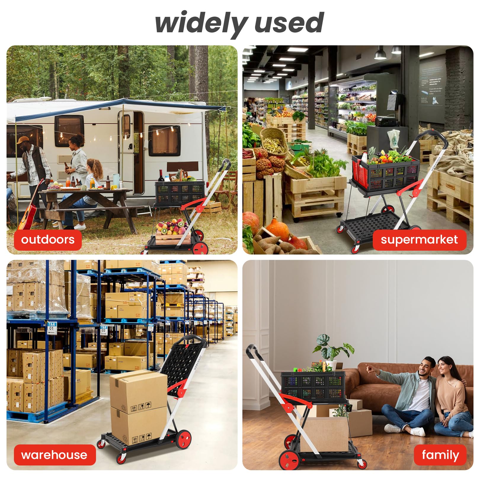 Mua Multi use Functional Collapsible Carts, Mobile Folding Trolley ...