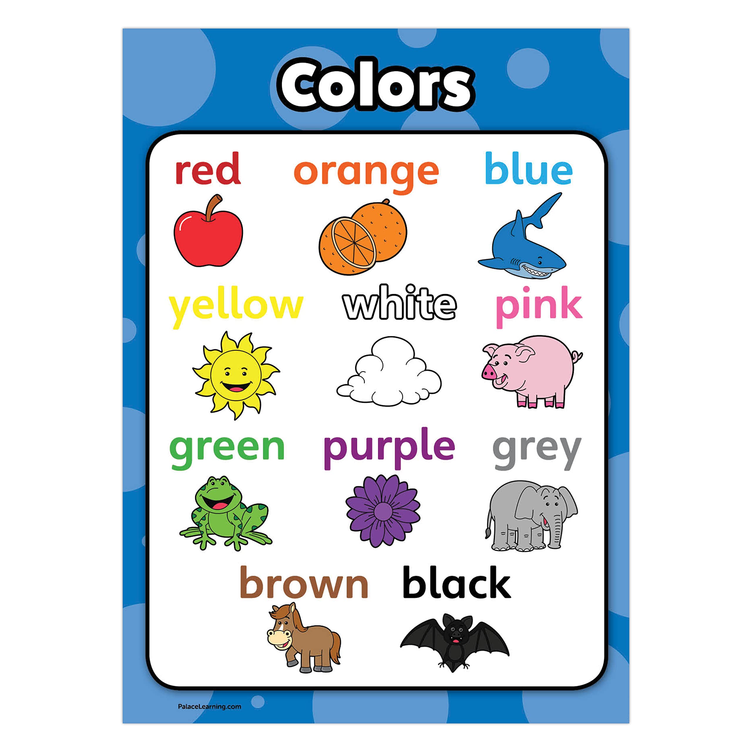 Mua Palace Curriculum Shapes & Colors Poster Chart Set for Kids ...