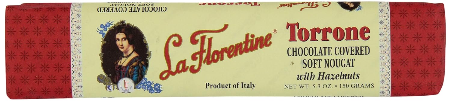 Amazon.com : La Florentine Chocolate Covered Soft Torrone Bar with ...