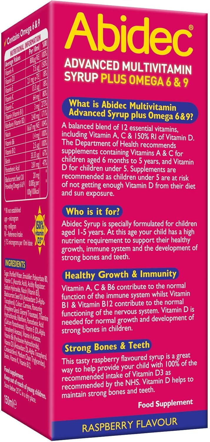 Abidec Kid Multivitamin Syrup – Contains Vitamin D Needed for Normal ...