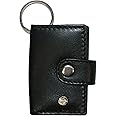 Amazon.com: CTM® Leather Scan Card Key Chain Wallet, Black with Black ...
