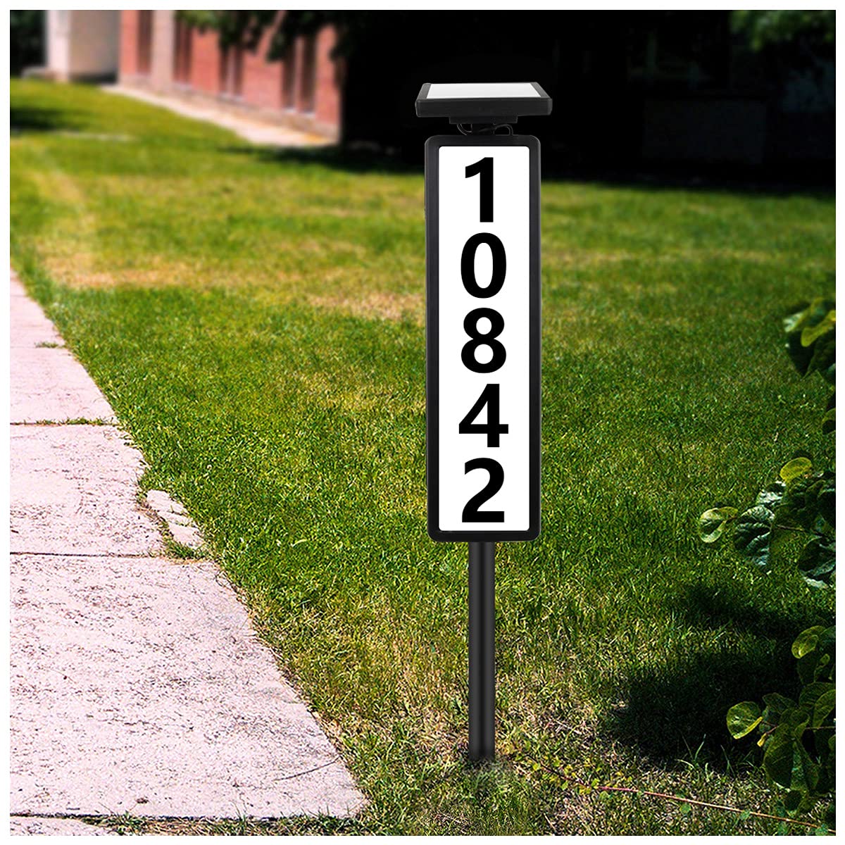 Mua House Numbers Solar Address Plaques Sign Driveway Marker Street ...