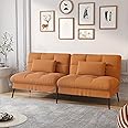 Amazon.com: COMHOMA Convertible Futon Sofa Bed, 68″Fabric Futon Couch ...
