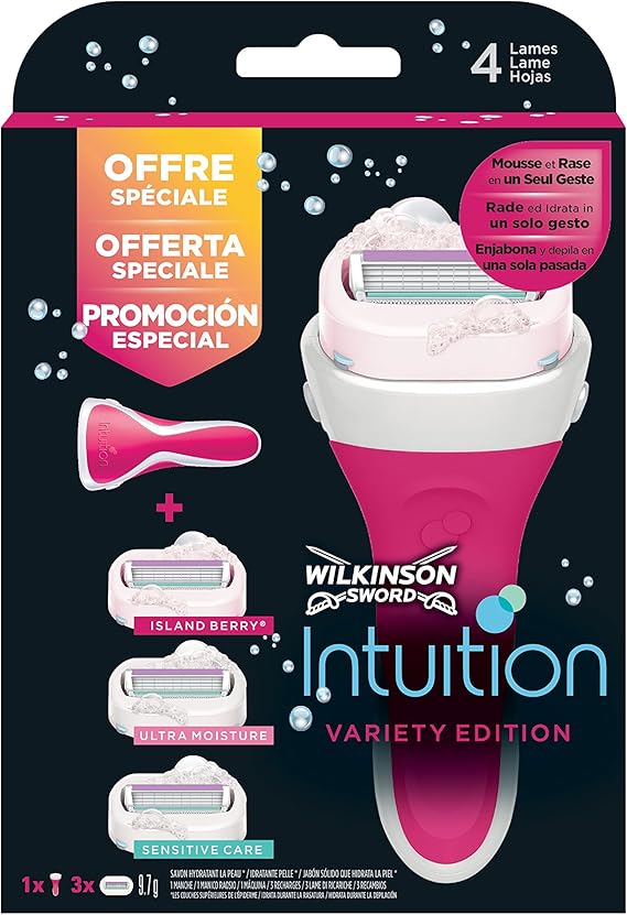 Wilkinson Intuition 1 Rasoio Intuition e 3 Lame Ricambio - 242 gr ...
