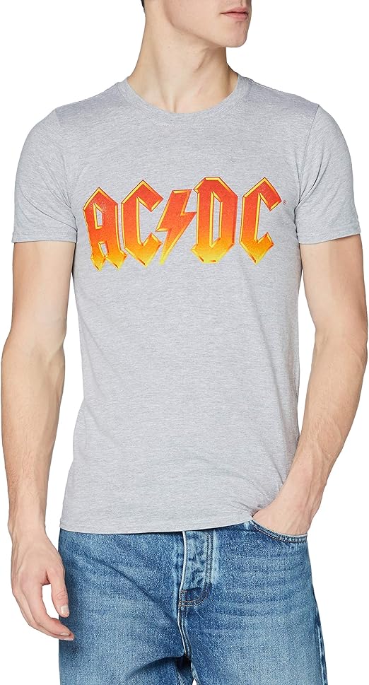 AC/DC Men's Classic Vintage Logo T-Shirt: Amazon.co.uk: Clothing
