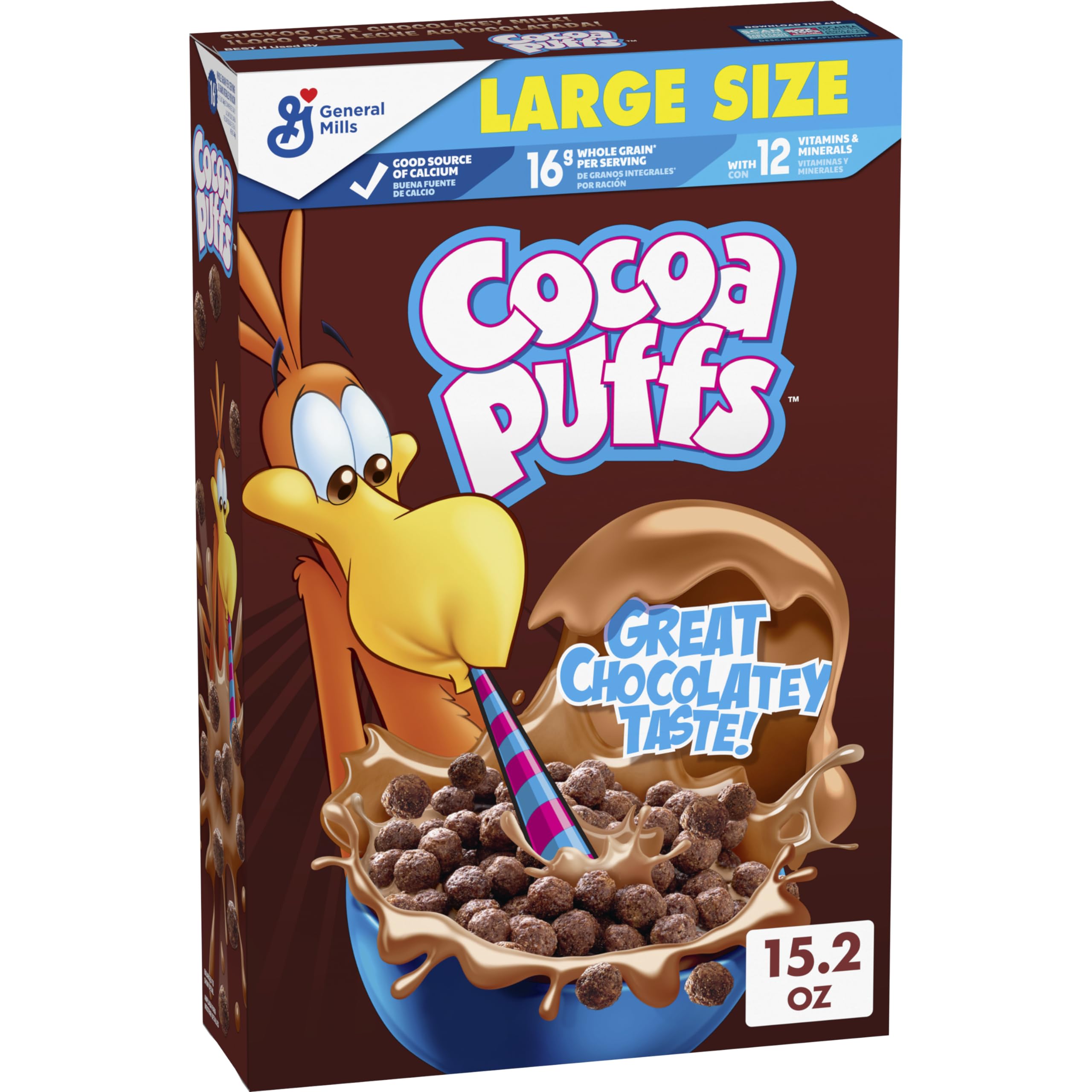 Cocoa Puffs, Chocolate Breakfast Cereal with Whole Grains, 15.2 oz in ...