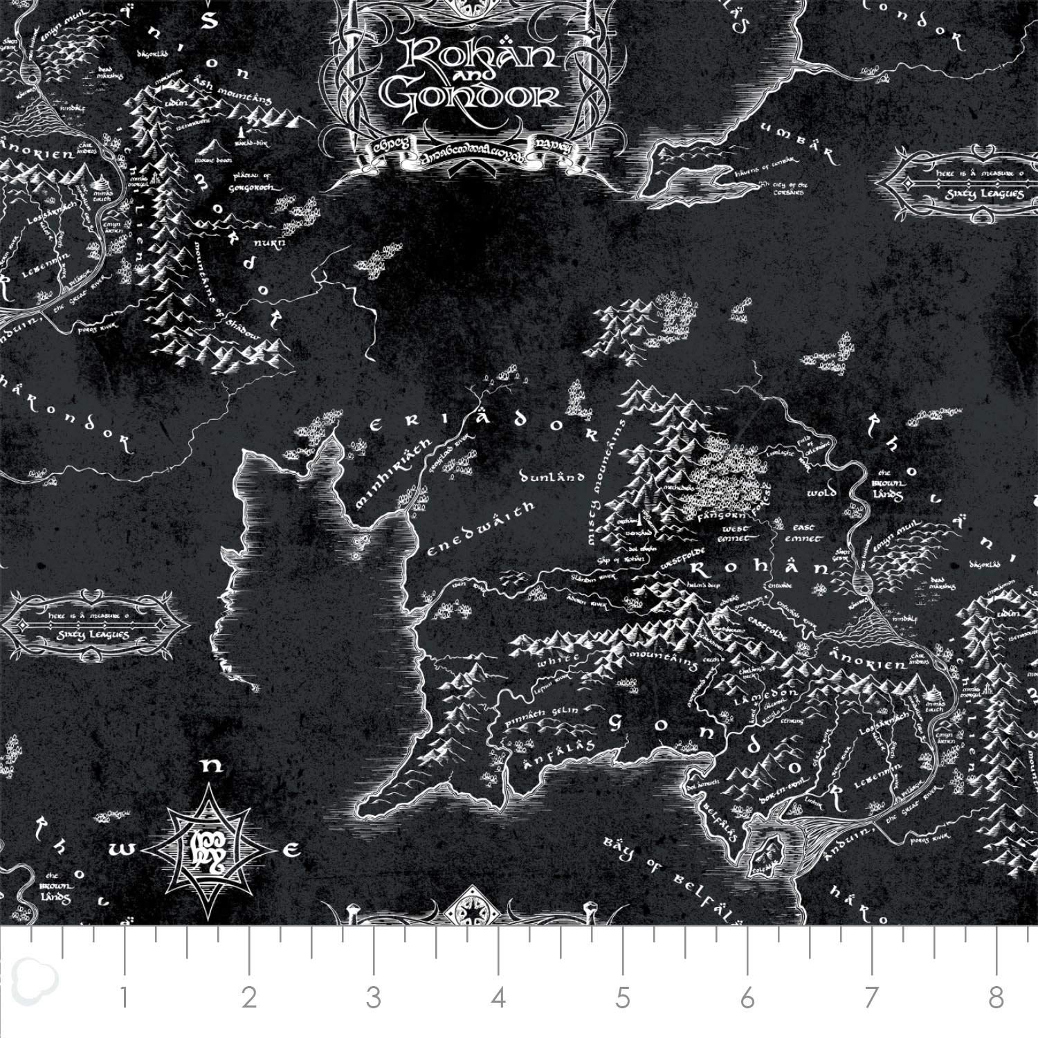 Lord Of The Rings Ll Middle Earth Map In Black | Desertcart INDIA