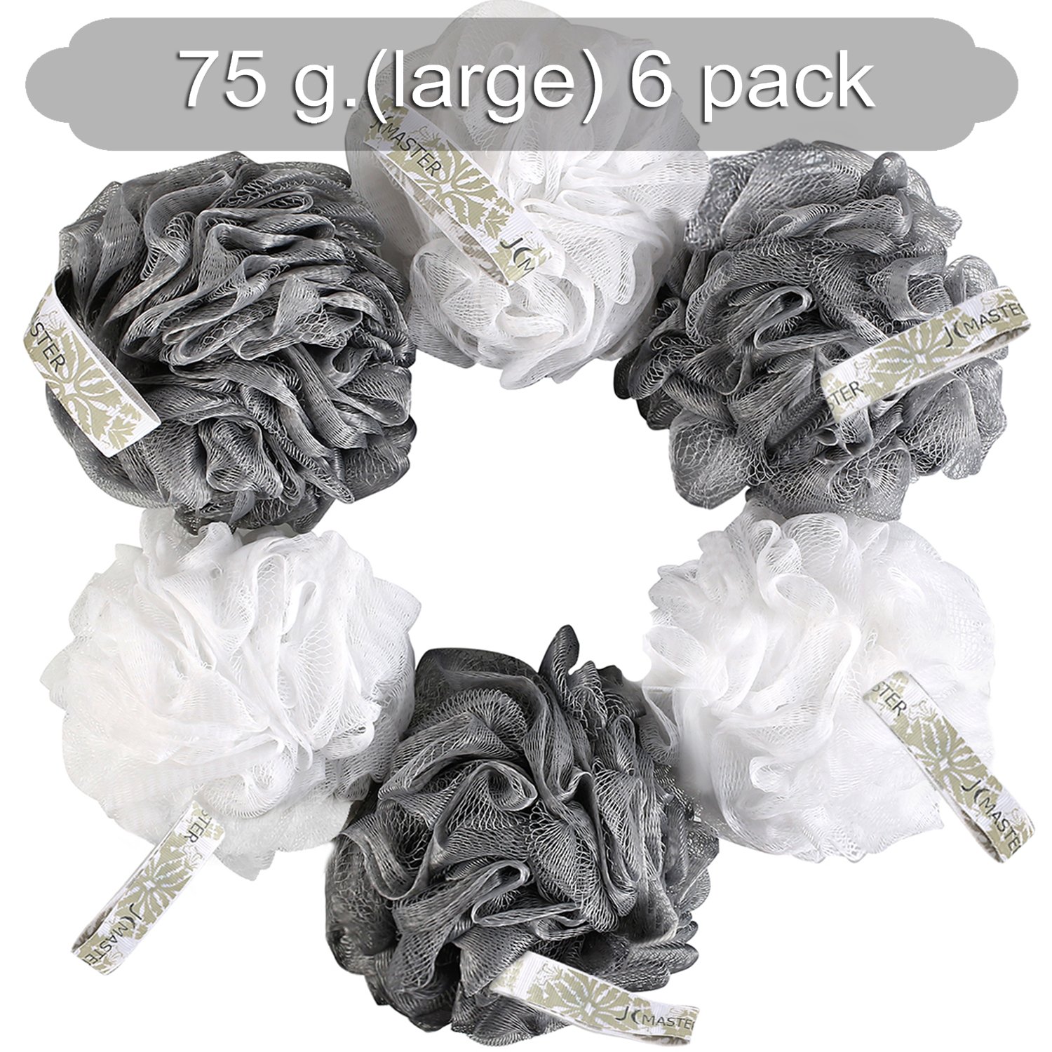 Amazon.com : Lulu Essentials Premium Quality Loofah (6 Pack) Snow White ...