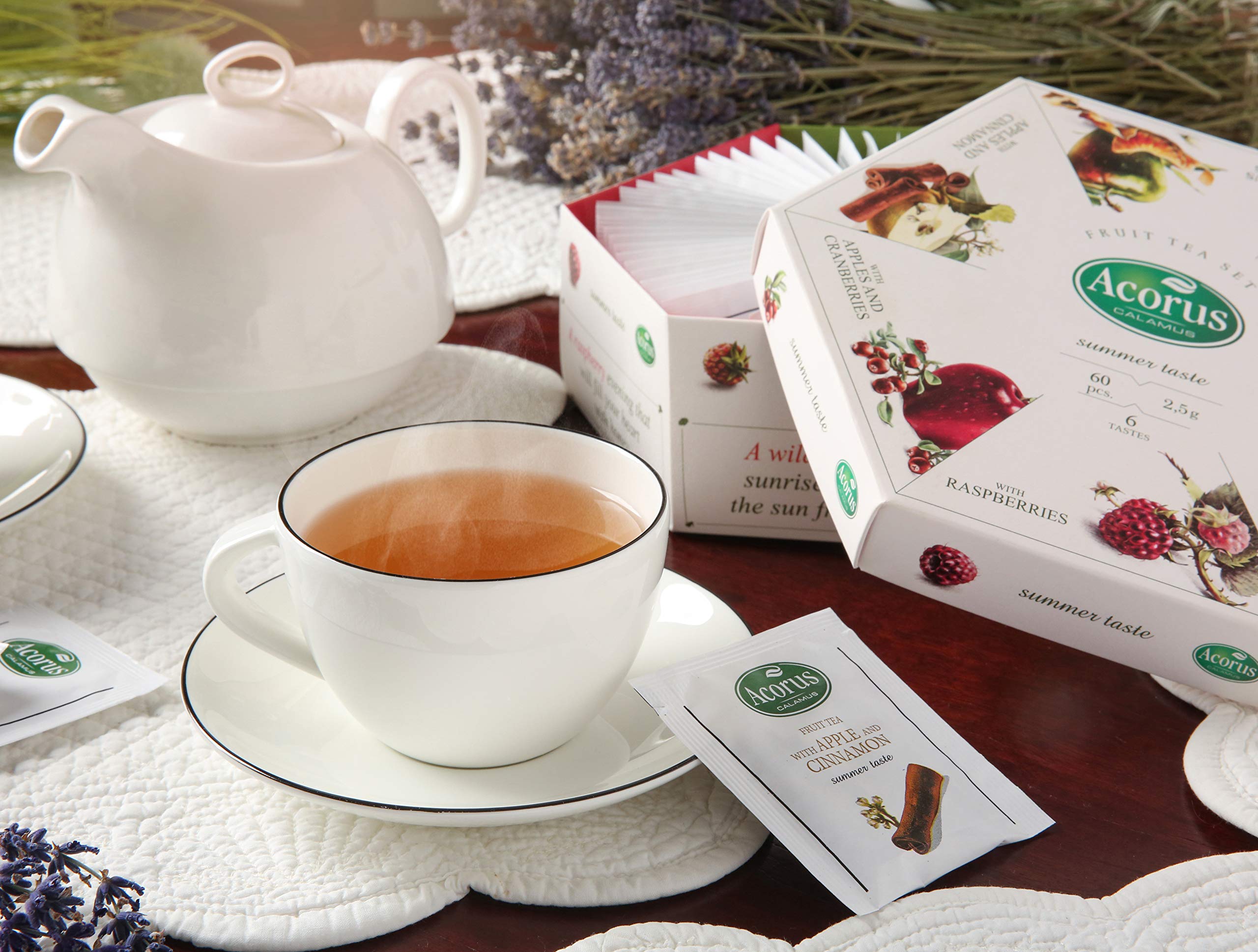 ACORUS Summer Taste – natural Fruit Tea Set of six different flavours ...