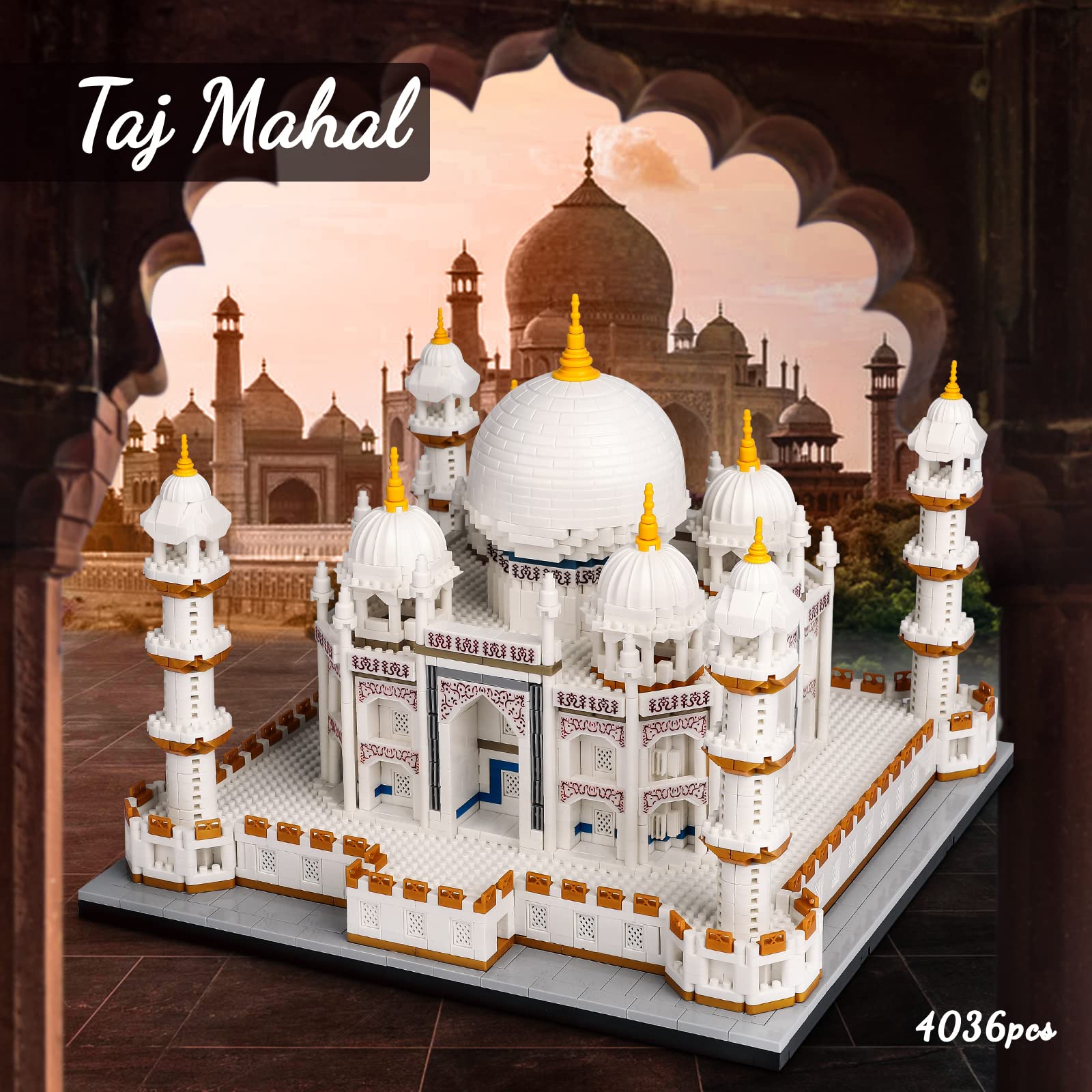 Mua QLT Micro Mini Blocks Taj Mahal Architecture Building Toy Display Famous Architecture Model ...