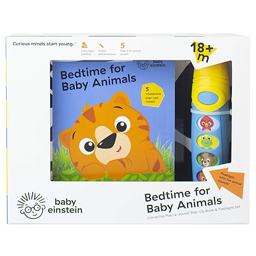 Baby Einstein - Bedtime for Baby Animals Pop-up Book & Flashlight set ...