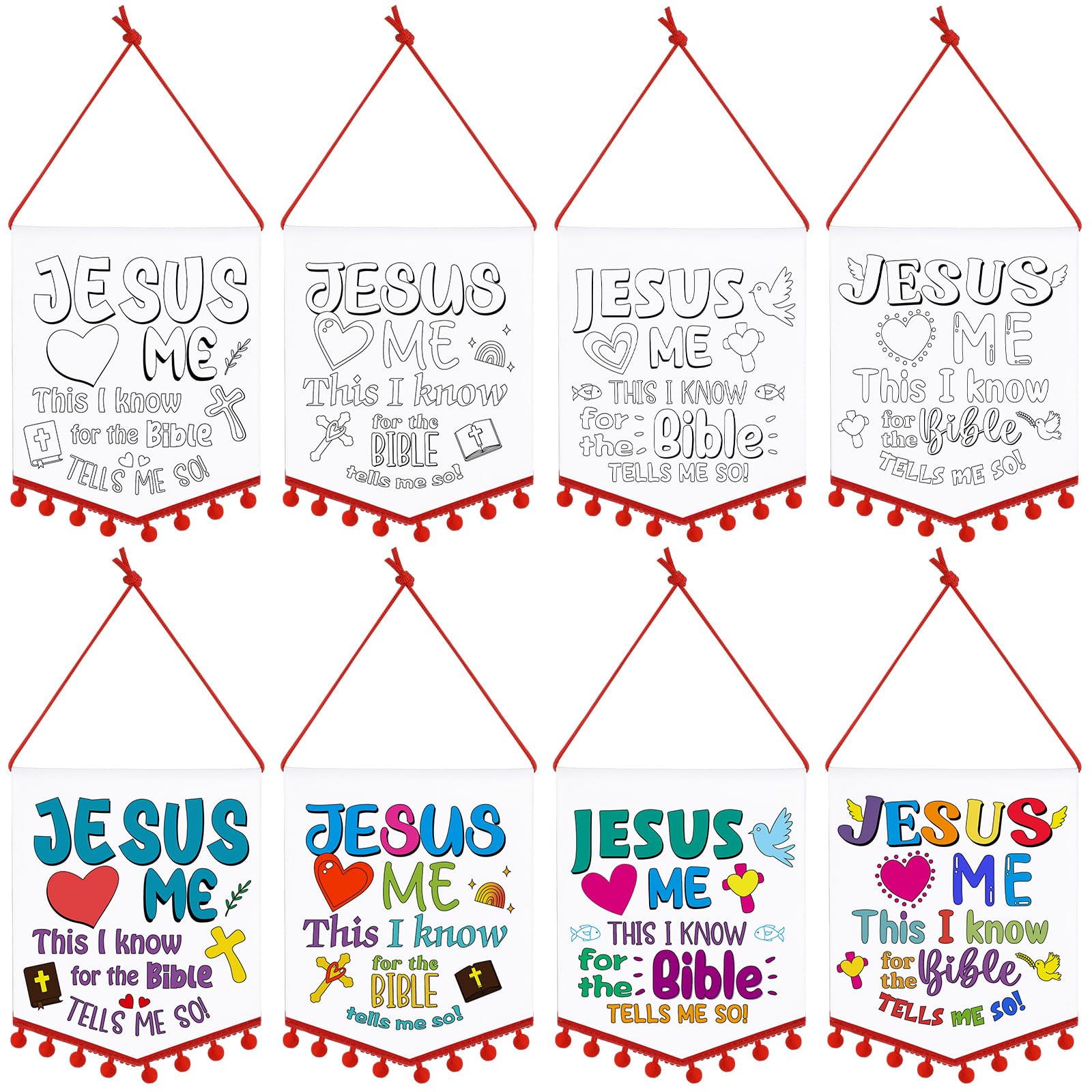 VitalCozy 24 Sets Religious Crafts for Kids Christian Color Your Own ...