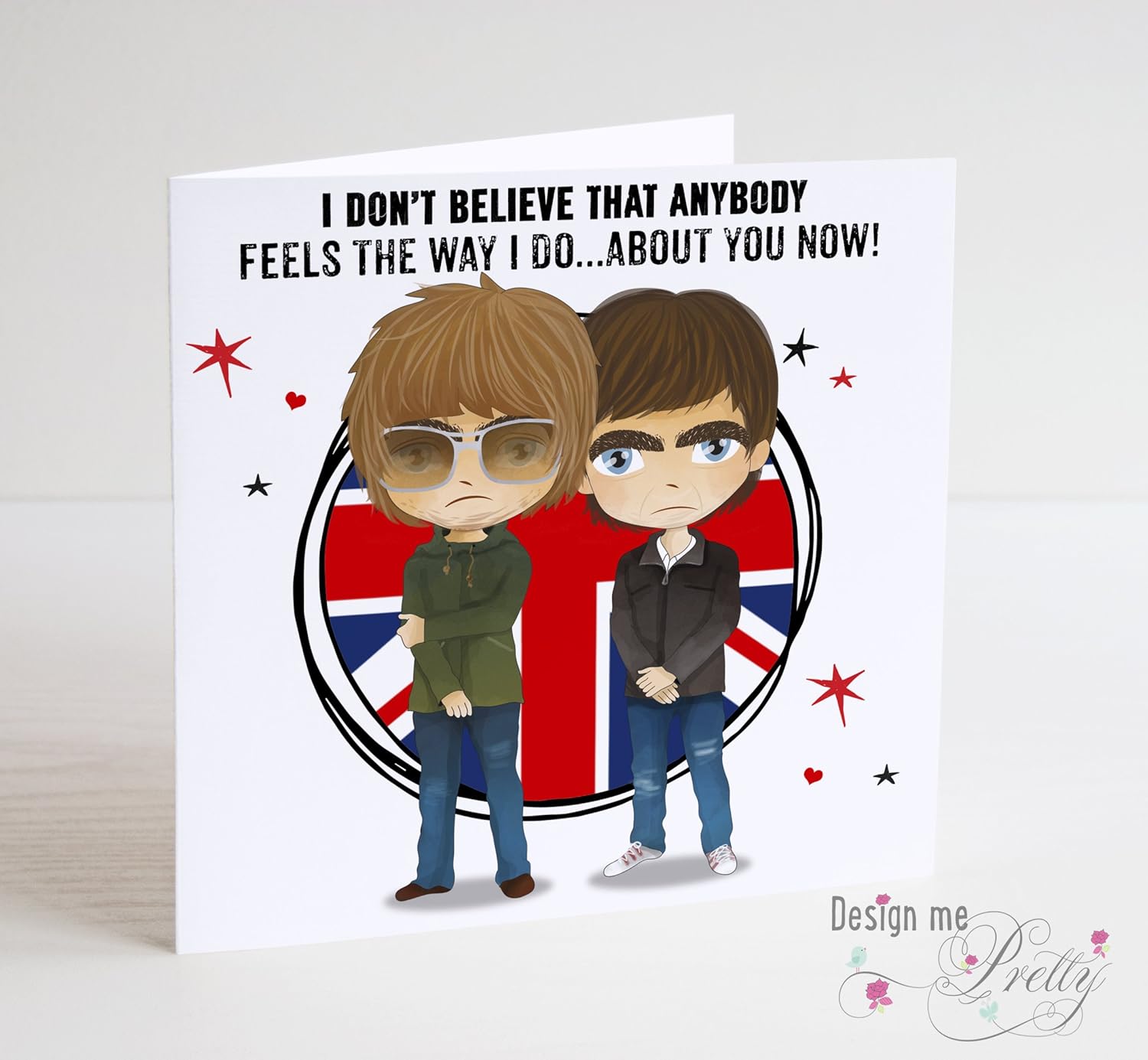 OASIS Liam and Noel Gallagher Wonderwall Birthday Card: Amazon.co.uk ...