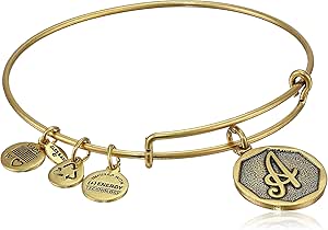 Amazon.com: Alex and Ani Rafaelian Gold-Tone Initial "A" Expandable Wire Bangle Bracelet, 2.5 ...