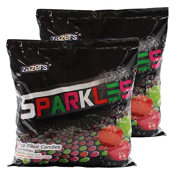 Amazon.com : Zazers Sparkles Fizz Filled Assorted Flavored Candies ...