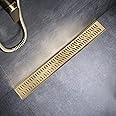 Sharp-tec 36 inch Linear Shower Drain, Gold Rectangular Floor Drain, V ...