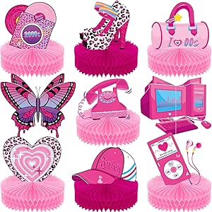 9 Pcs 2000s Honeycomb Centerpieces Y2k Party Decorations Y2k Decor ...